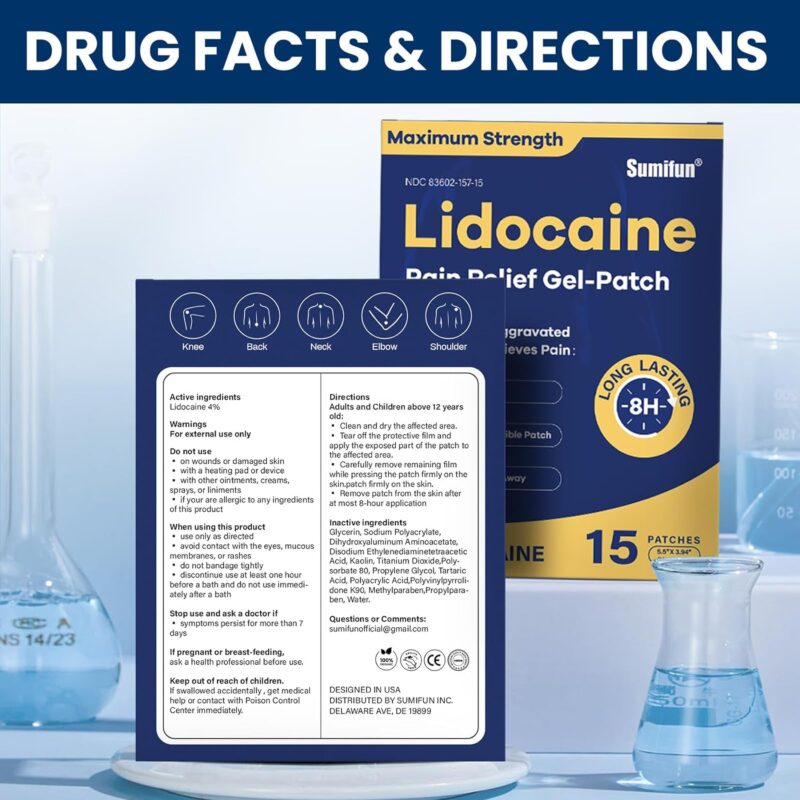 Sumifun 4% Lidocaine Pain Relief Patches - Sumifun